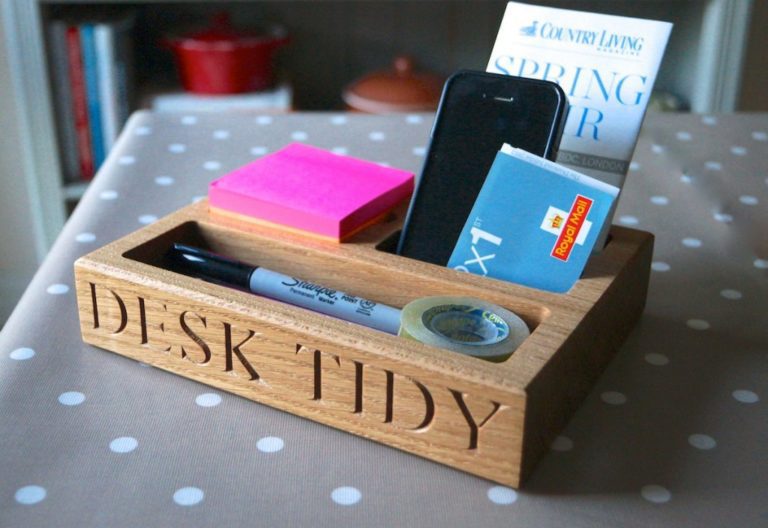 Personalised Wooden Desk Tidy | MakeMeSomethingSpecial.com