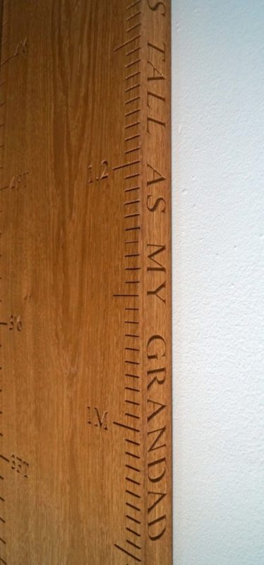 Personalised Oak Height Chart | MakeMeSomethingSpecial.com