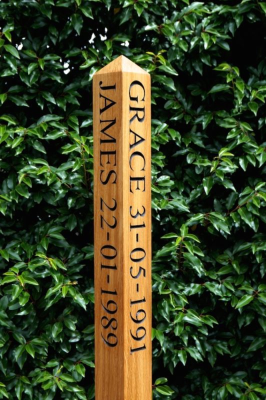Engraved Oak Sign Posts | MakeMeSomethingSpecial.com
