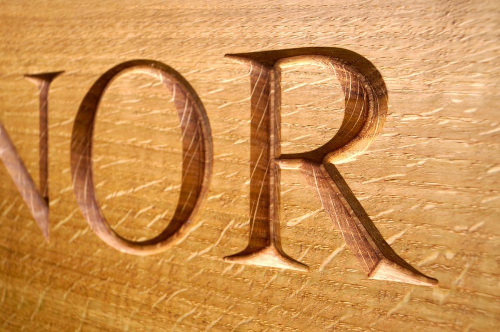 Engraved Tiered Oak House Signs | MakeMeSomethingSpecial.com