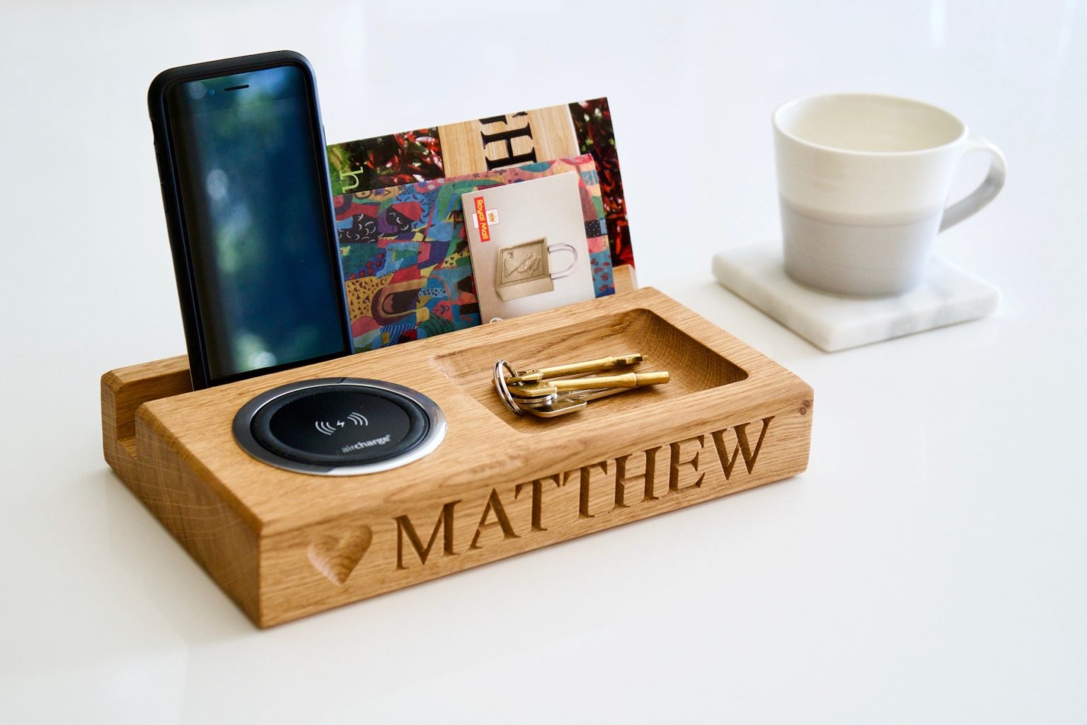 Wooden Wireless Smartphone Charger | MakeMeSomethingSpecial.com