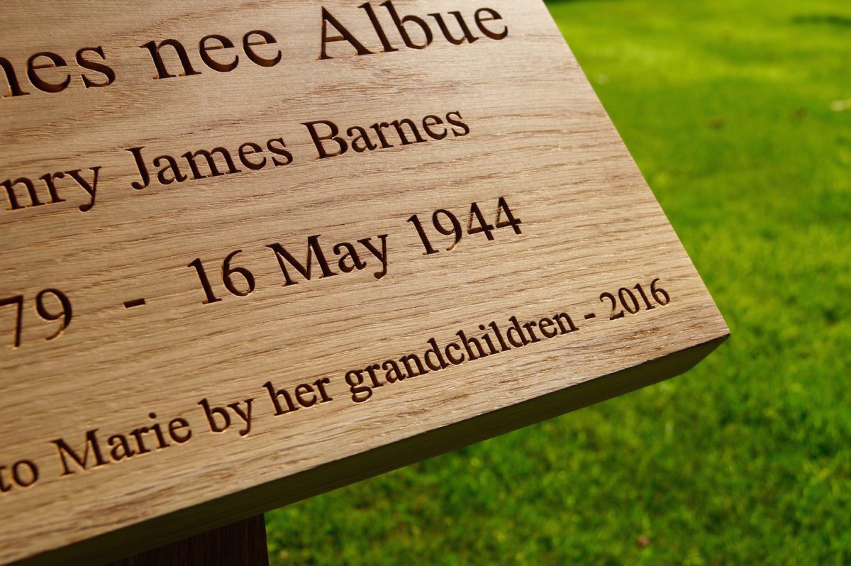 Engraved Wooden Grave Markers | MakeMeSomethingSpecial.com