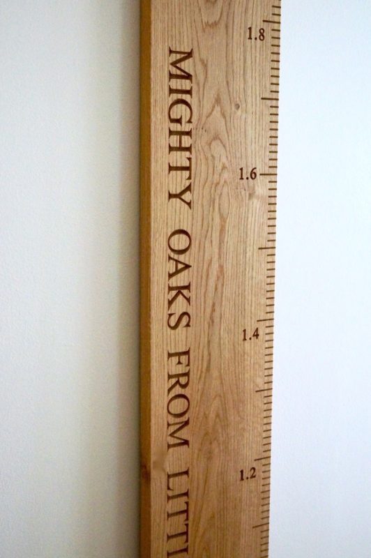 Personalised Oak Height Chart | MakeMeSomethingSpecial.com
