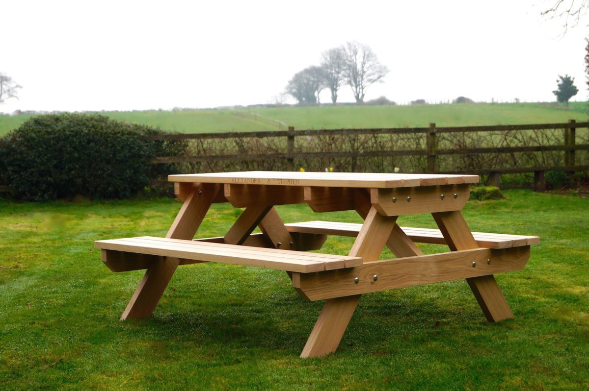 Handmade Wooden Picnic Benches | MakeMeSomethingSpecial.com