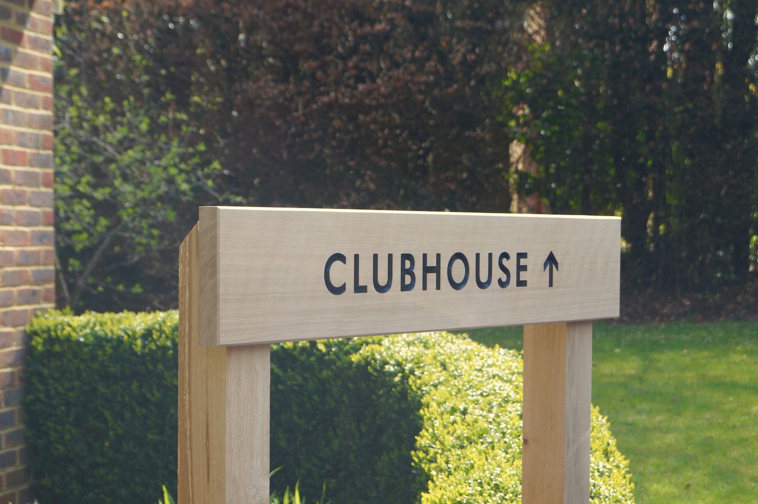 Engraved Oak Golf Course Signs | MakeMeSomethingSpecial.com