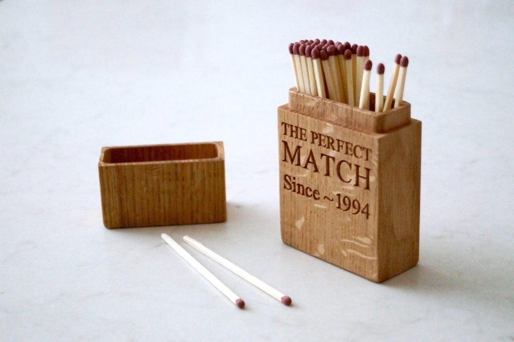 Personalised Wooden Matchstick Box | MakeMeSomethingSpecial.com
