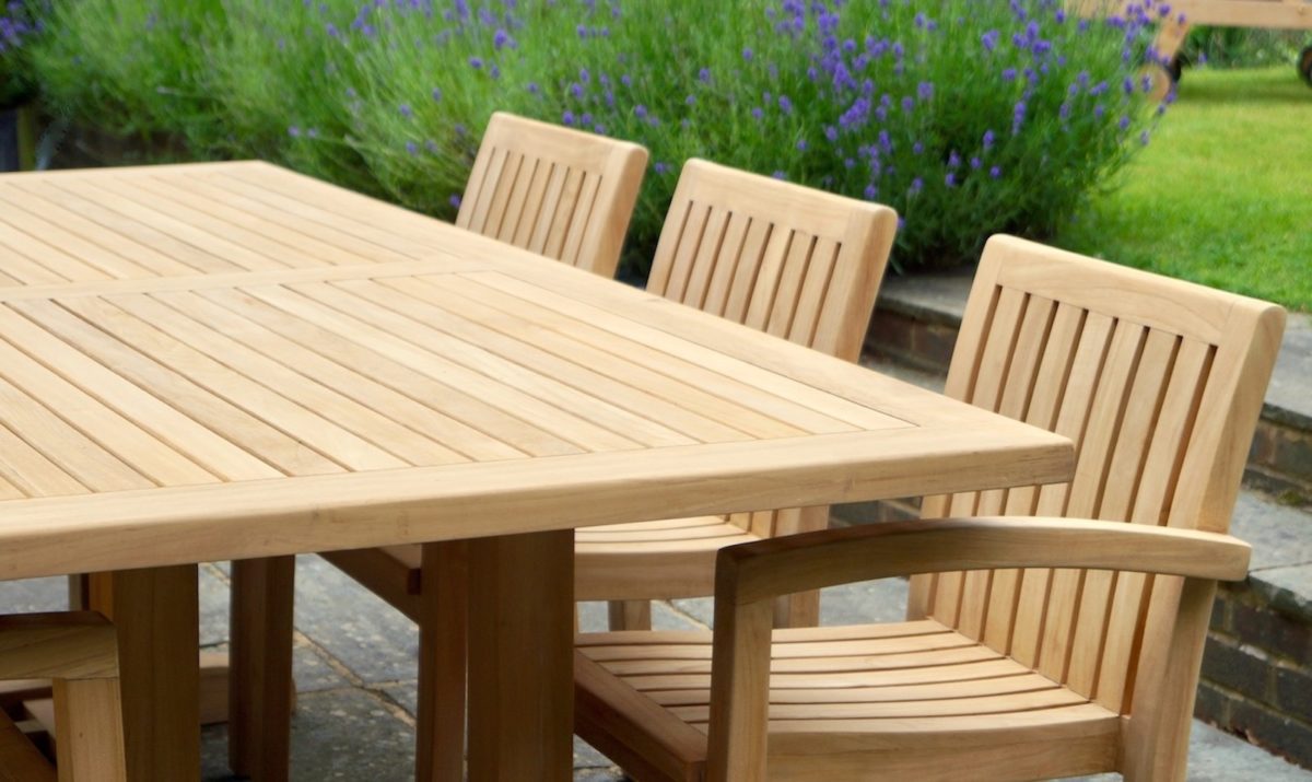 Large Outdoor Teak Dining Table - MakeMeSomethingSpecial.com