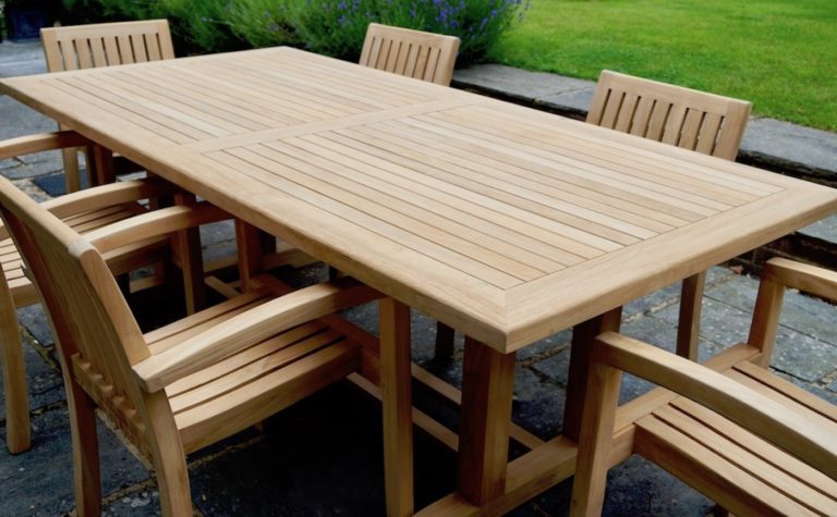 Large Outdoor Teak Dining Table - MakeMeSomethingSpecial.com