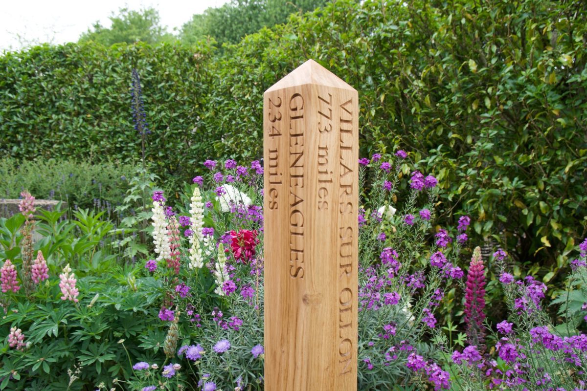 Engraved Oak Mile Post | MakeMeSomethingSpecial.com