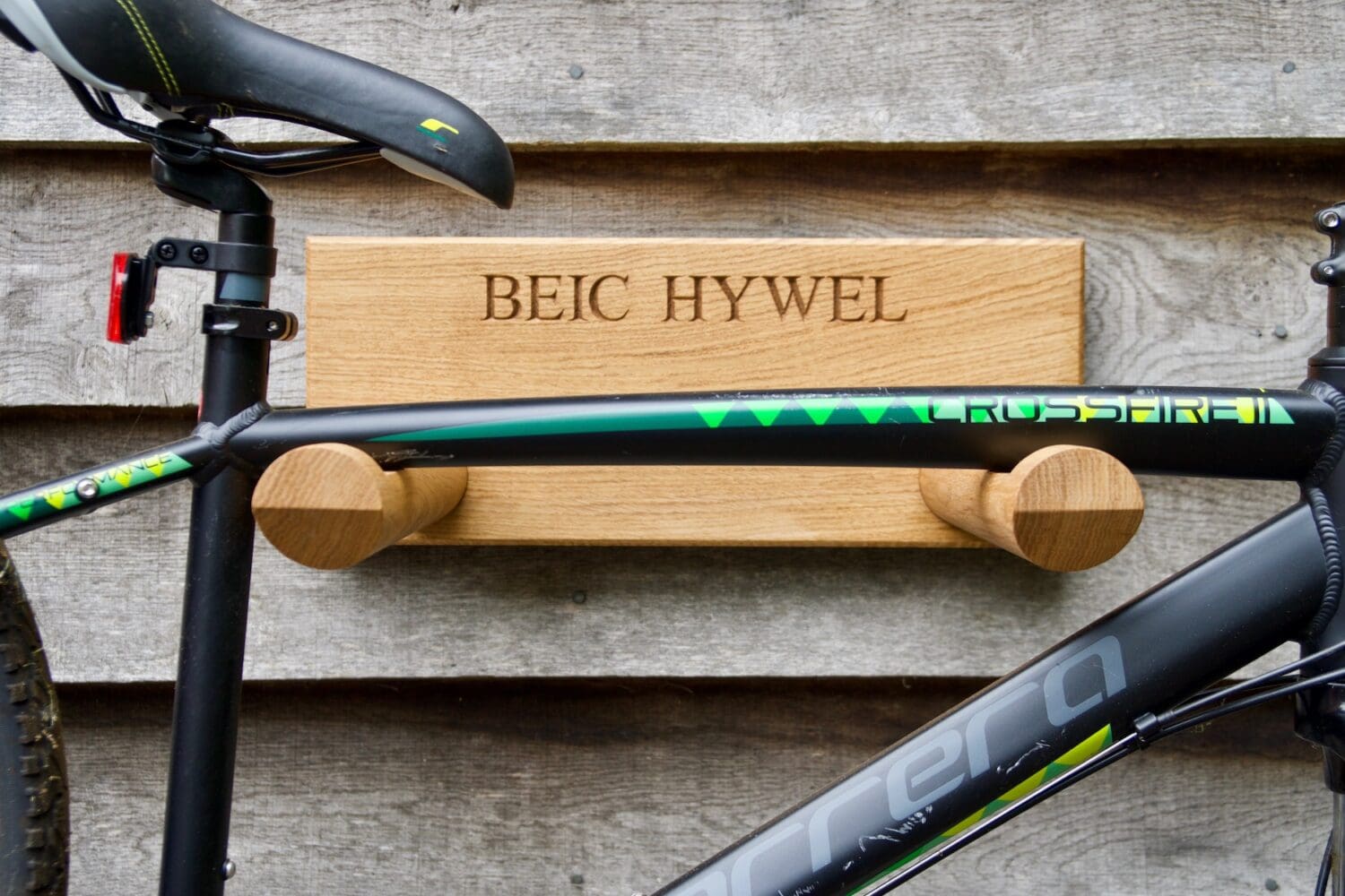 Personalised Wooden Bike Wall Rack | MakeMeSomethingSpecial.com