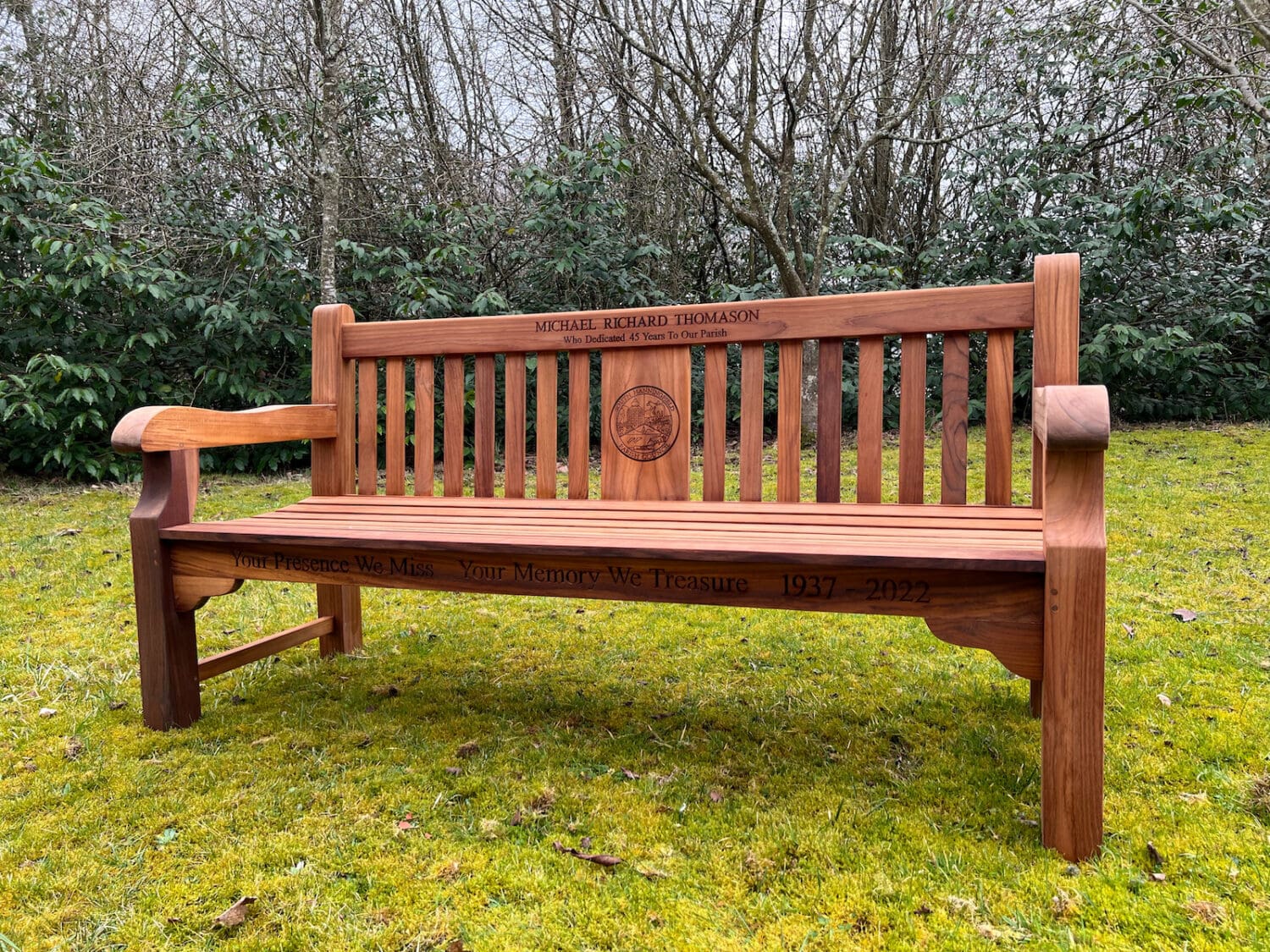 Engraved Wooden Memorial Garden Bench - MakeMeSomethingSpecial