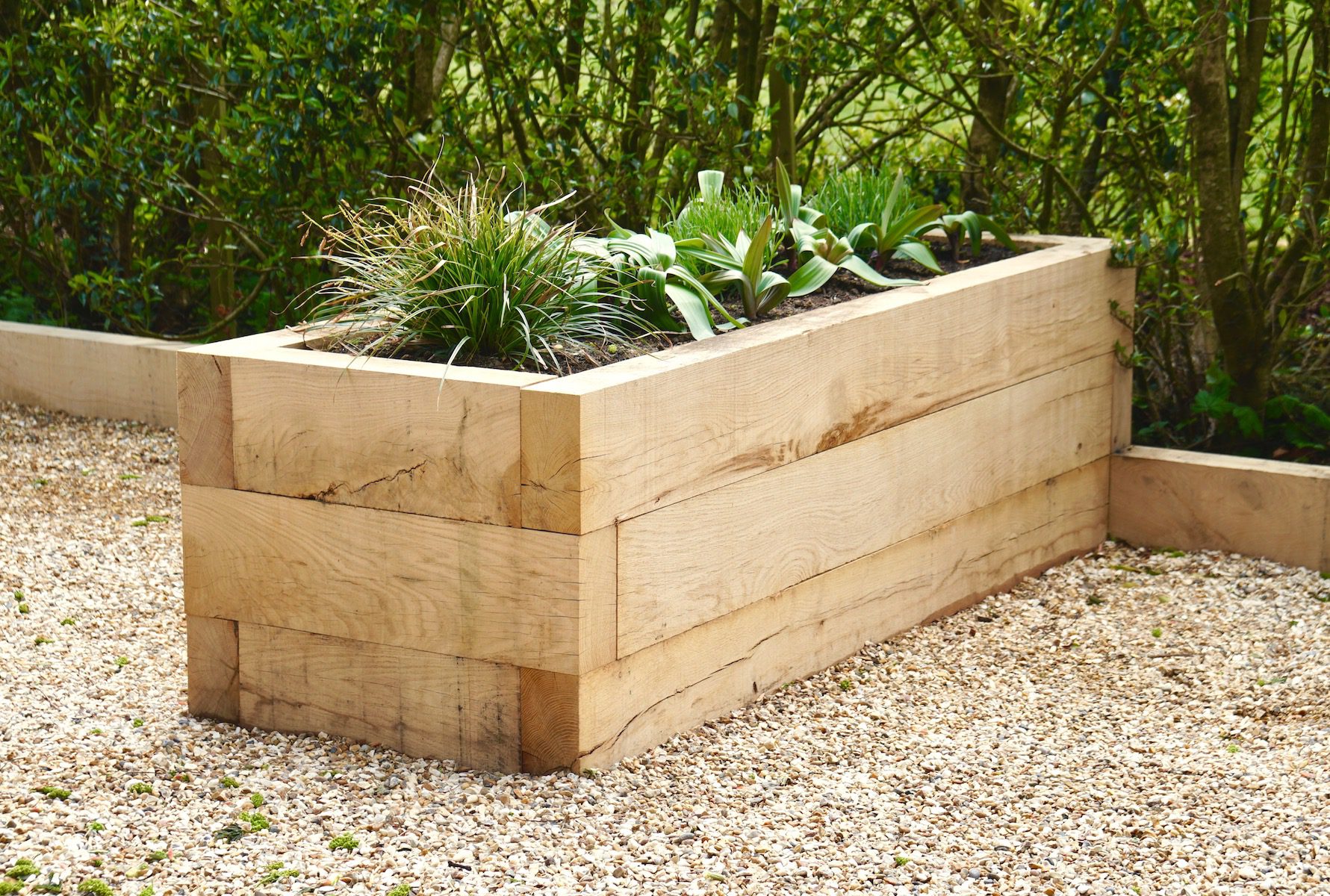Oak Sleeper Raised Flower Bed Kits | MakeMeSomethingSpecial