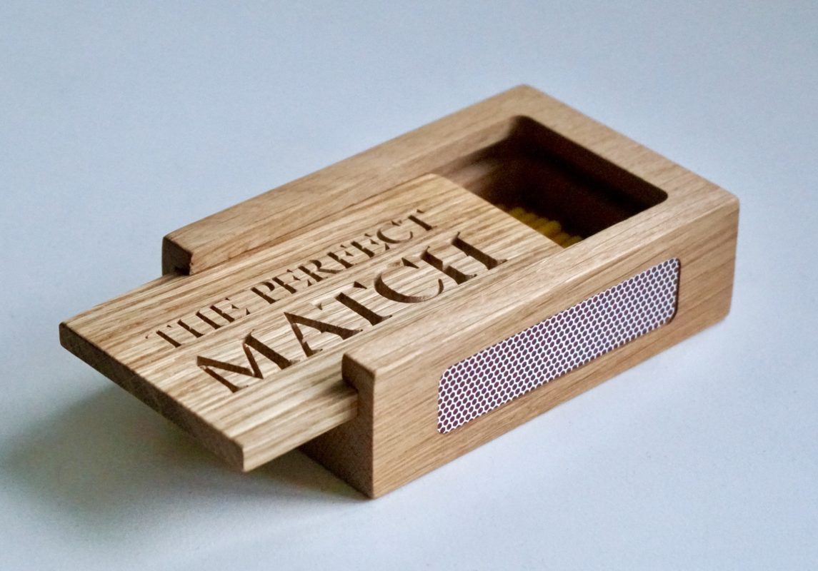 Engraved Wooden Matchstick Box | MakeMeSomethingSpecial.com