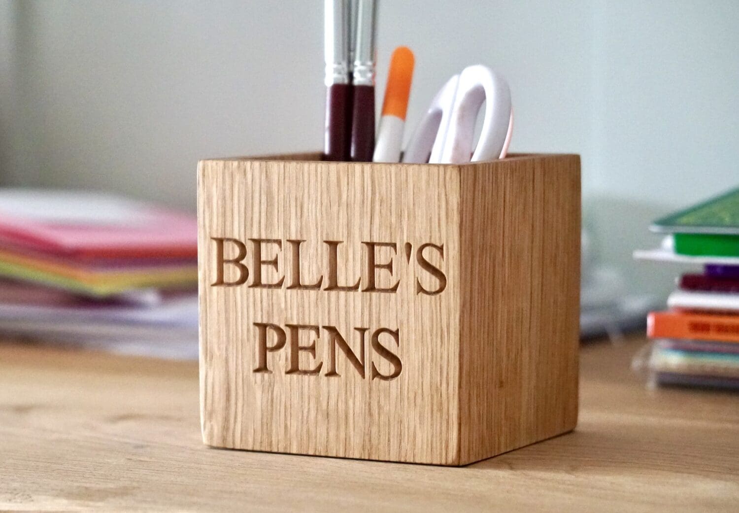 Personalised Wooden Pencil Pot | MakeMeSomethingSpecial.com