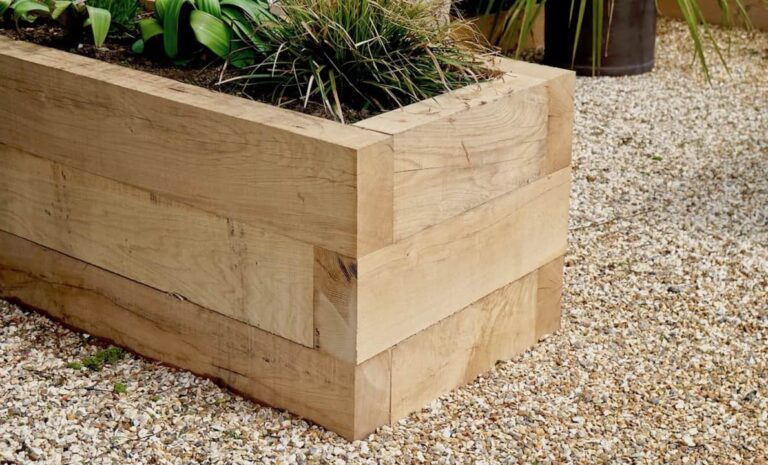 Oak Sleeper Raised Flower Bed Kits | MakeMeSomethingSpecial